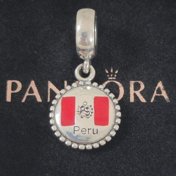 Pandora | Jewelry | Pandora Peru Flag Exclusive Dangle Charm S925 ...